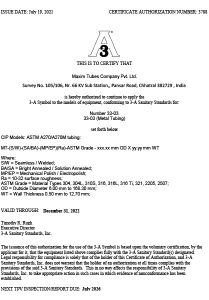 3A Certificate – Maxim Tubes Company Pvt. Ltd.